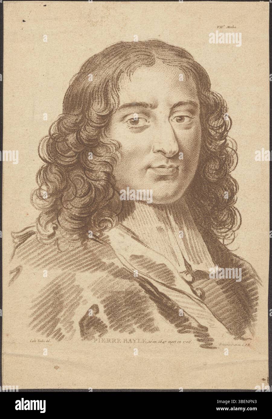 Portrait of Pierre Bayle, philosopher and author of the 'Dictionnaire ...