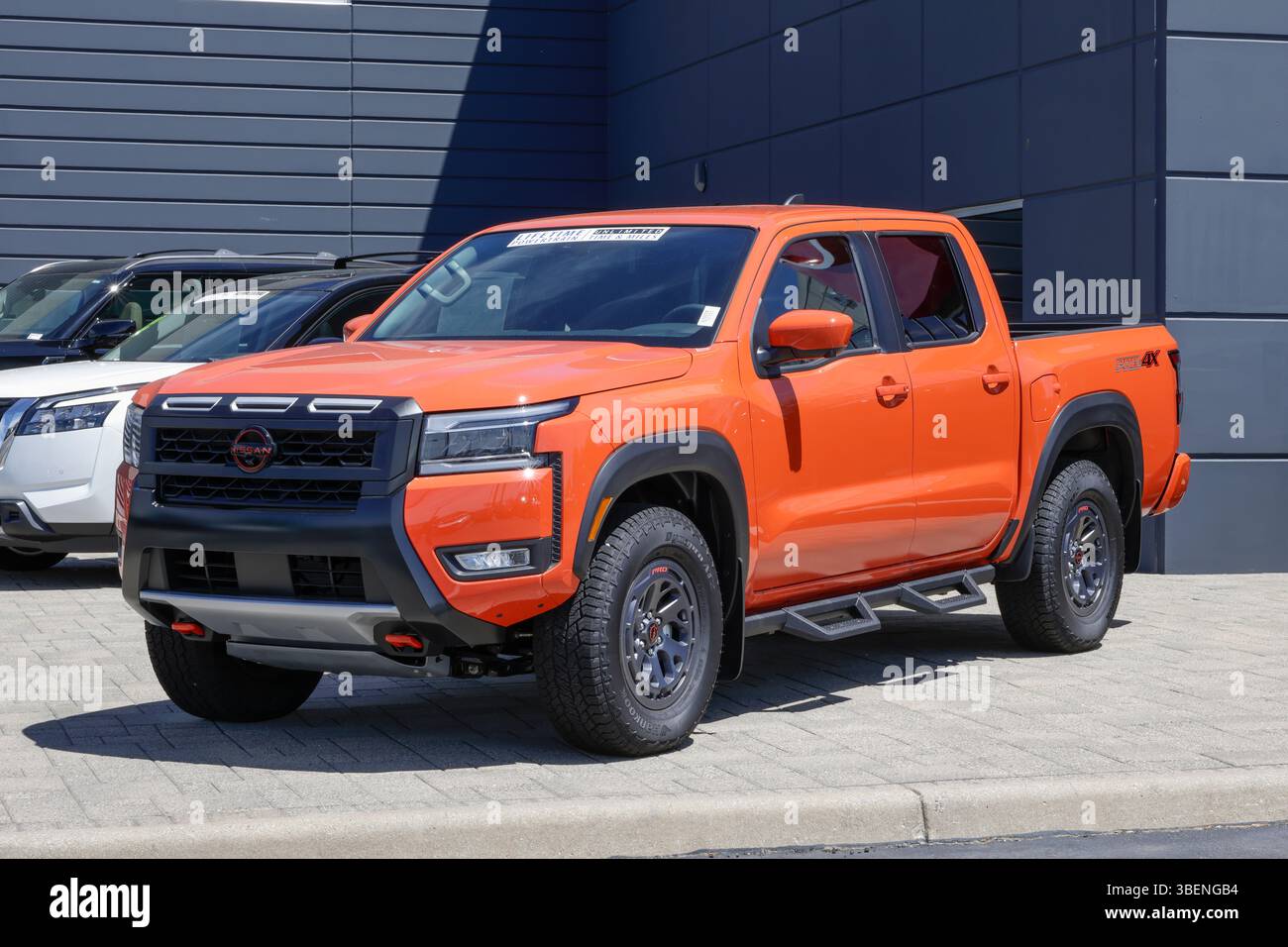 Indianapolis - May 26, 2025: Nissan Frontier PRO-4X Crew Cab 4X4 pickup ...