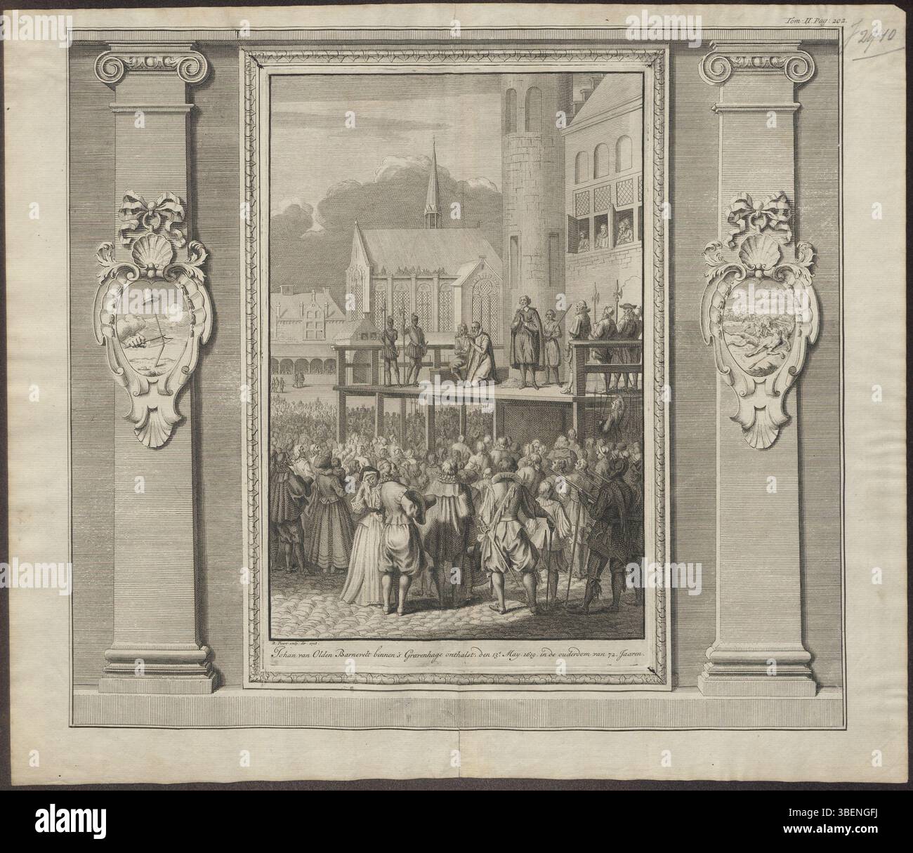 This print by Bernard Picart (1673-1733) depicts the execution of Johan ...