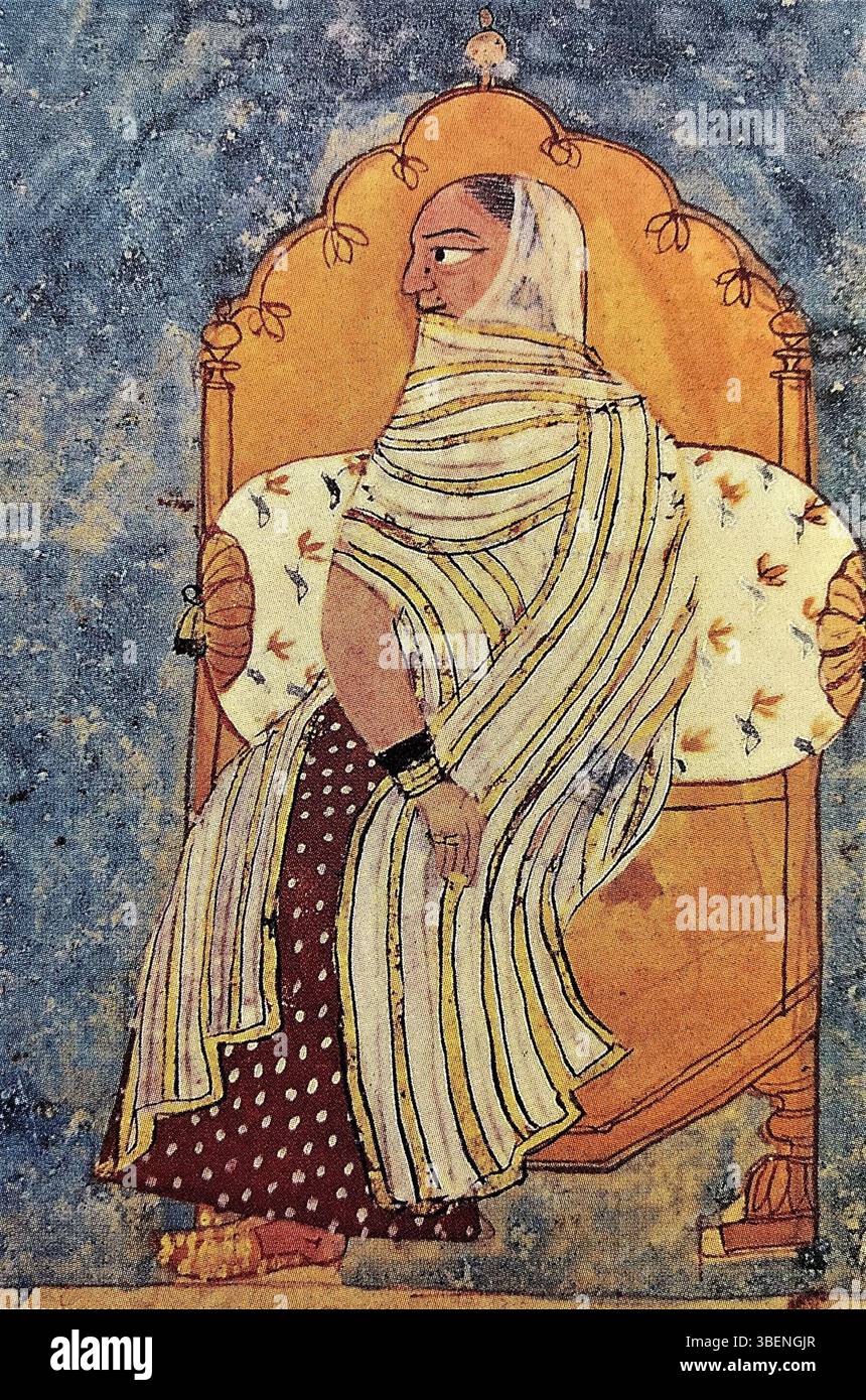 This mid-18th-century painting of Mata Bhani from Jaipur, Rajasthan, is ...