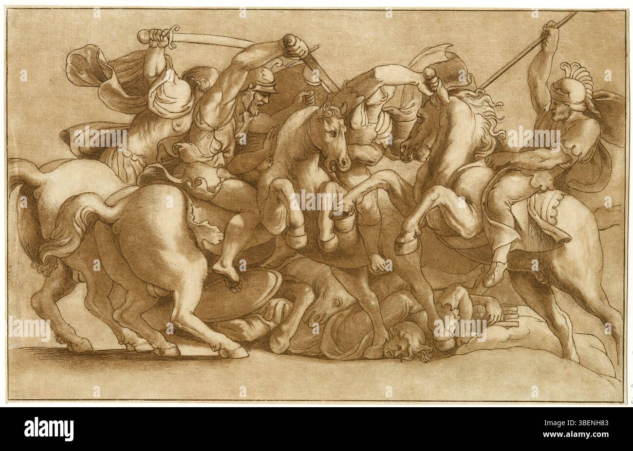 Stefano Mulinari's 'Battlescene' from the late 18th century captures ...
