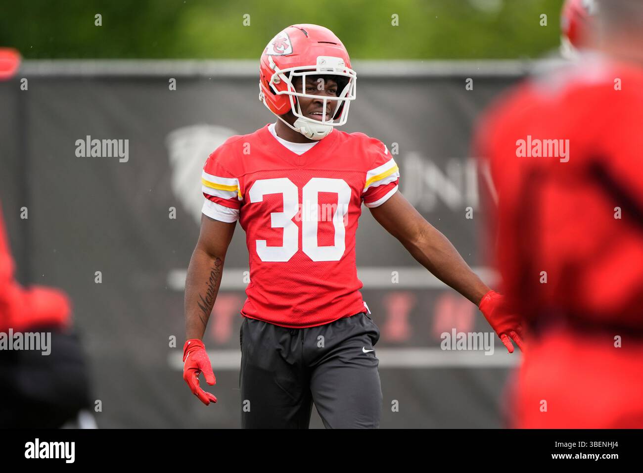 Kansas City Chiefs cornerback Christian Roland-Wallace participates in ...
