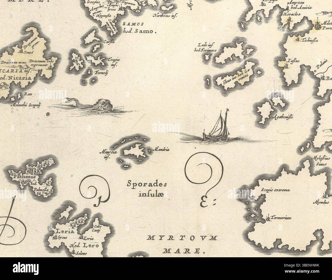 Detail from Johann Lauremberg’s 1650 map 'Archipelagi Meridionalis ...
