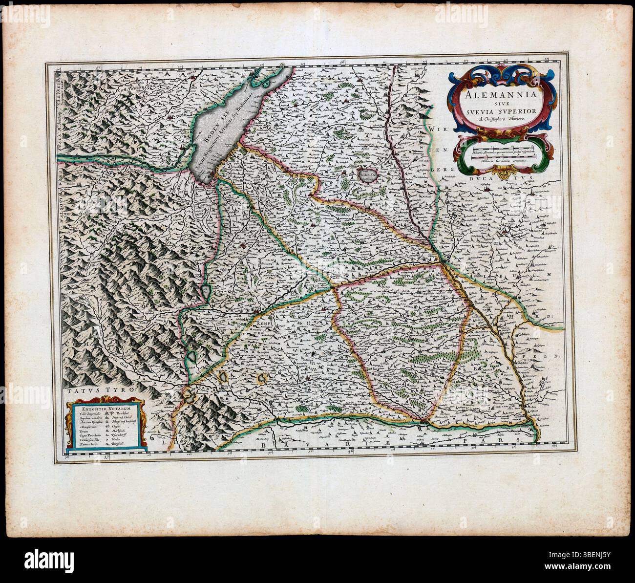 This 1662 map by A. Christopher Hurtero, titled 'Alemannia sive Svevia ...