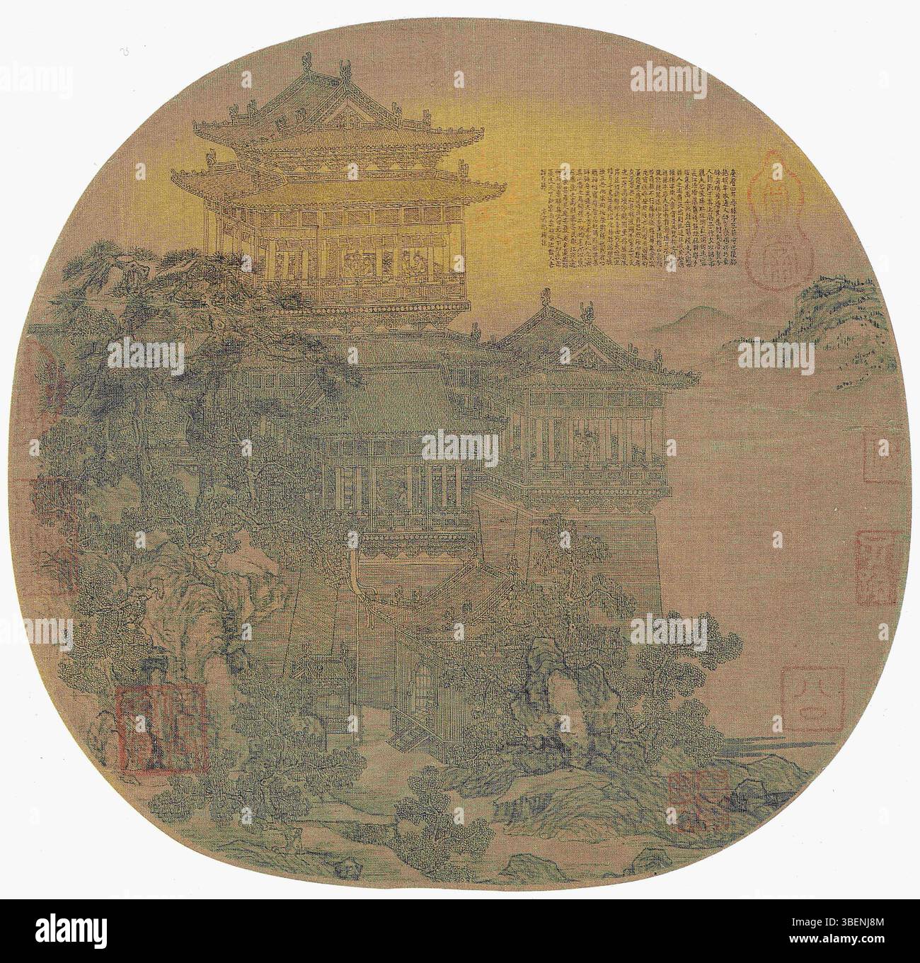 *The Yueyang Lookout* by Li Sheng, painted between 908 and 925 ...