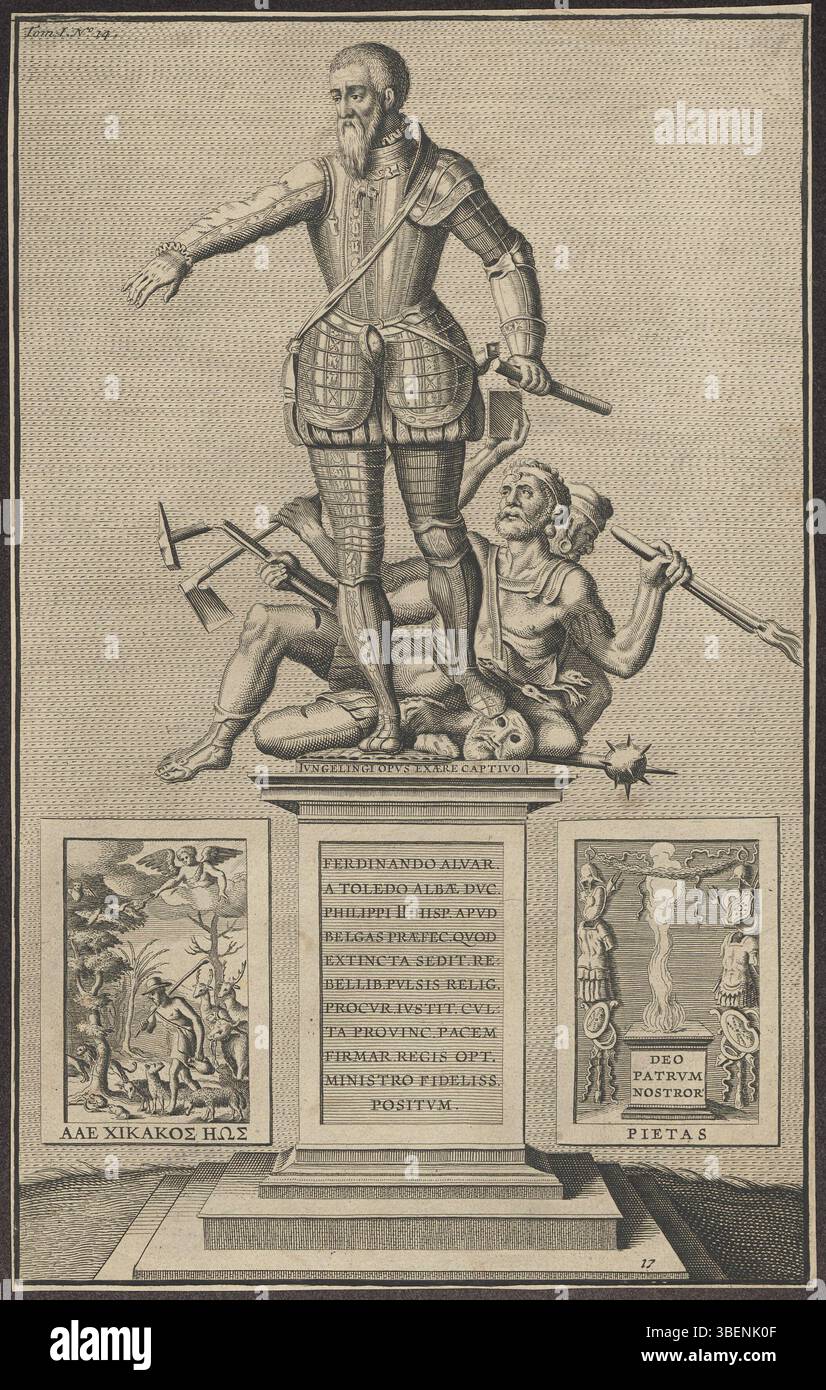 Image of the statue of the Duke of Alva in Antwerp, illustrated in P.C ...