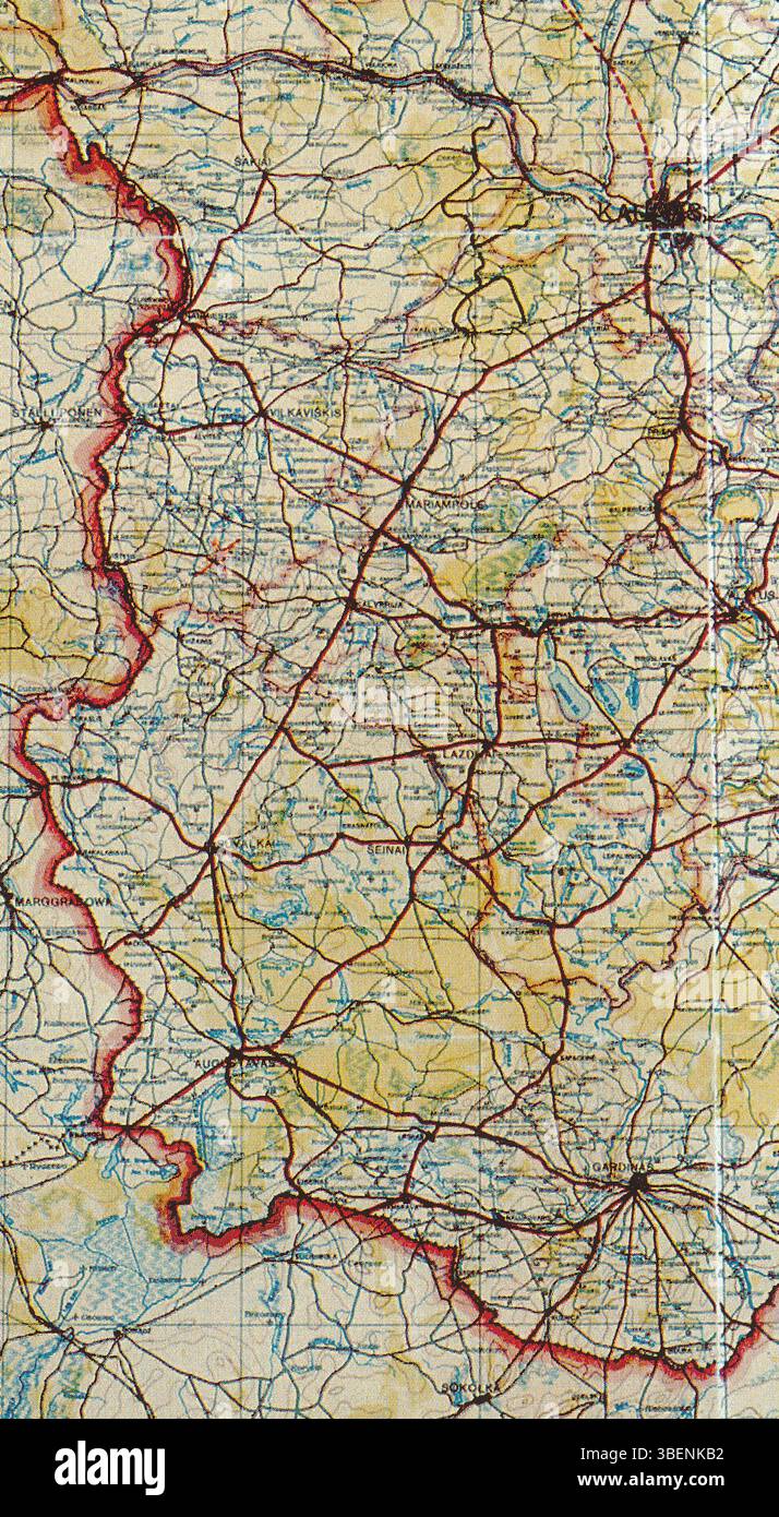 A 1933 map by Lithuanian cartographer A. Krikšciunas shows Lithuania's ...