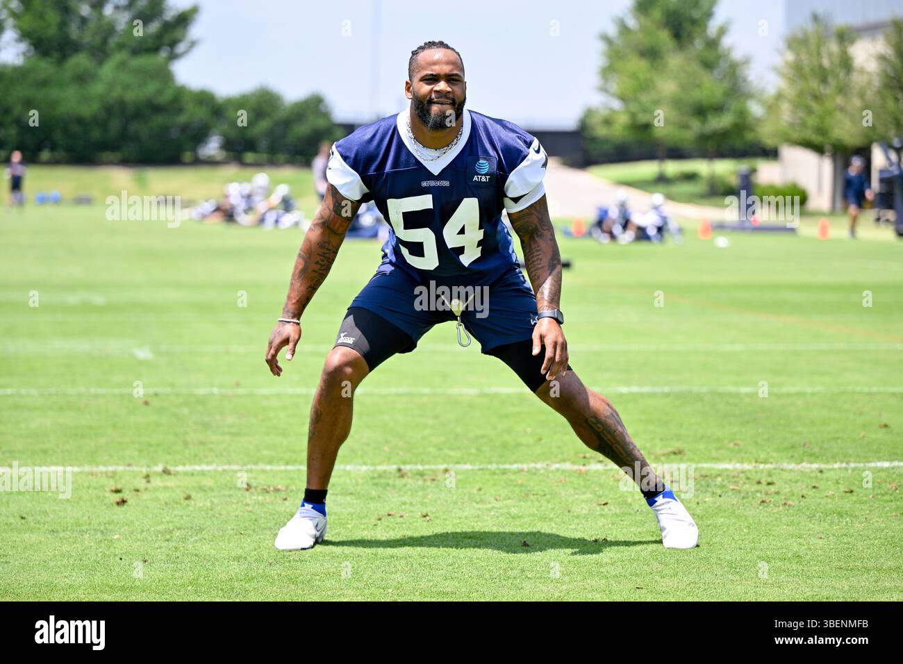 Dallas Cowboys defensive end Sam Williams stretches during NFL football ...