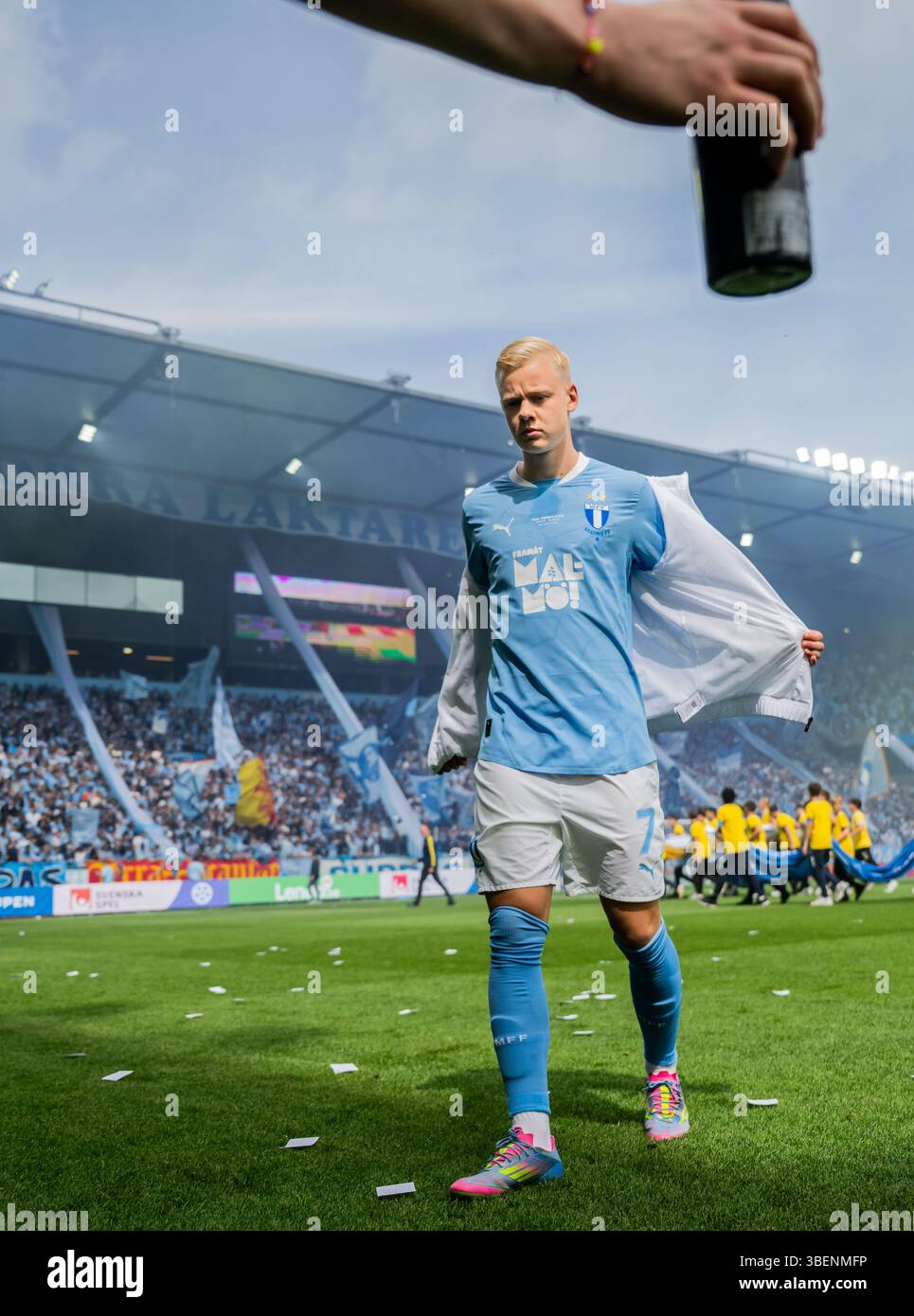 250529 Malmö FFs Otto Rosengren inför finalen i Svenska Cupen mellan Malmö FF och Häcken den 29 ...