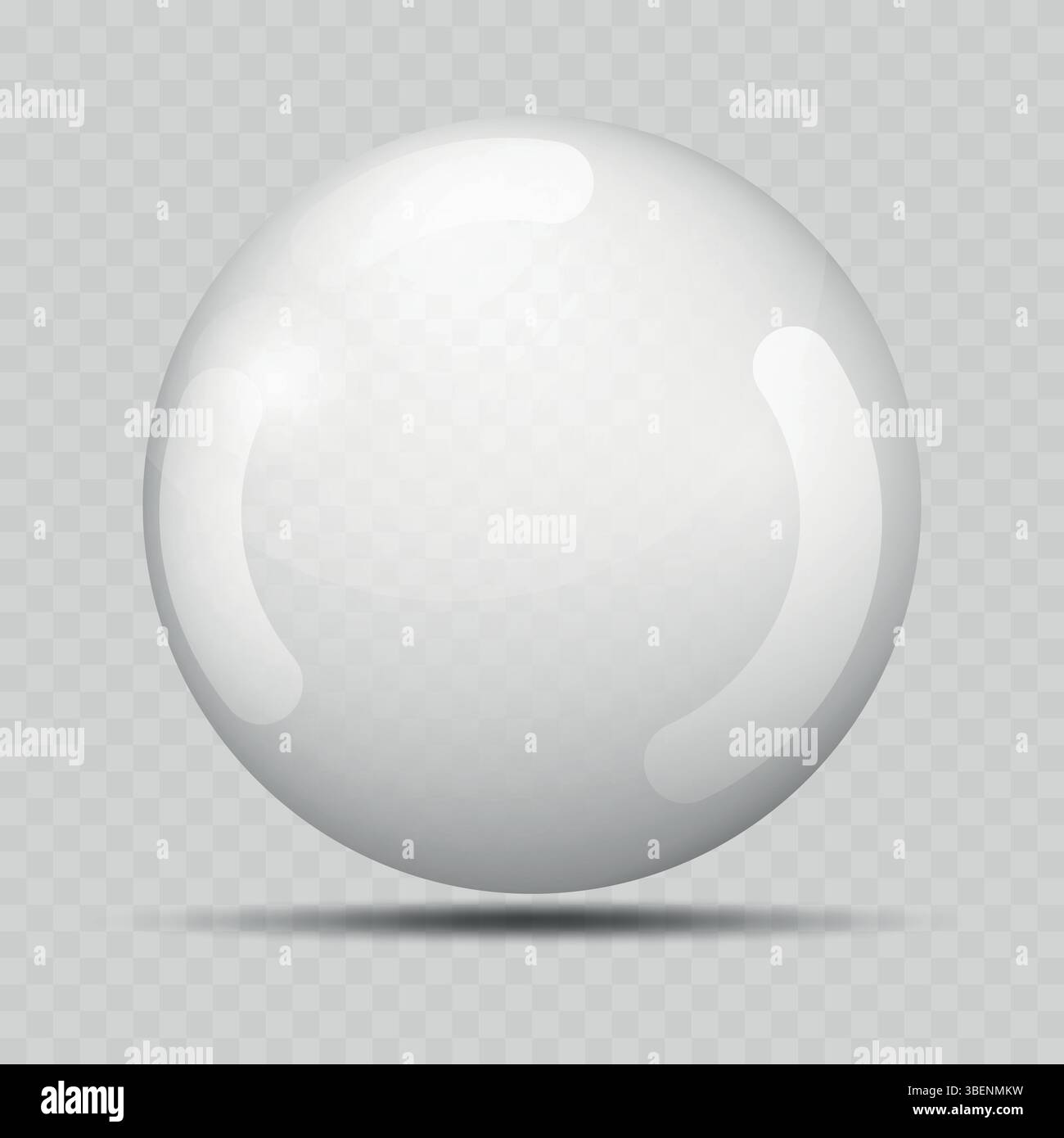 Transparency gray ball or precious pearl. Water bubble. Glass realistic ...