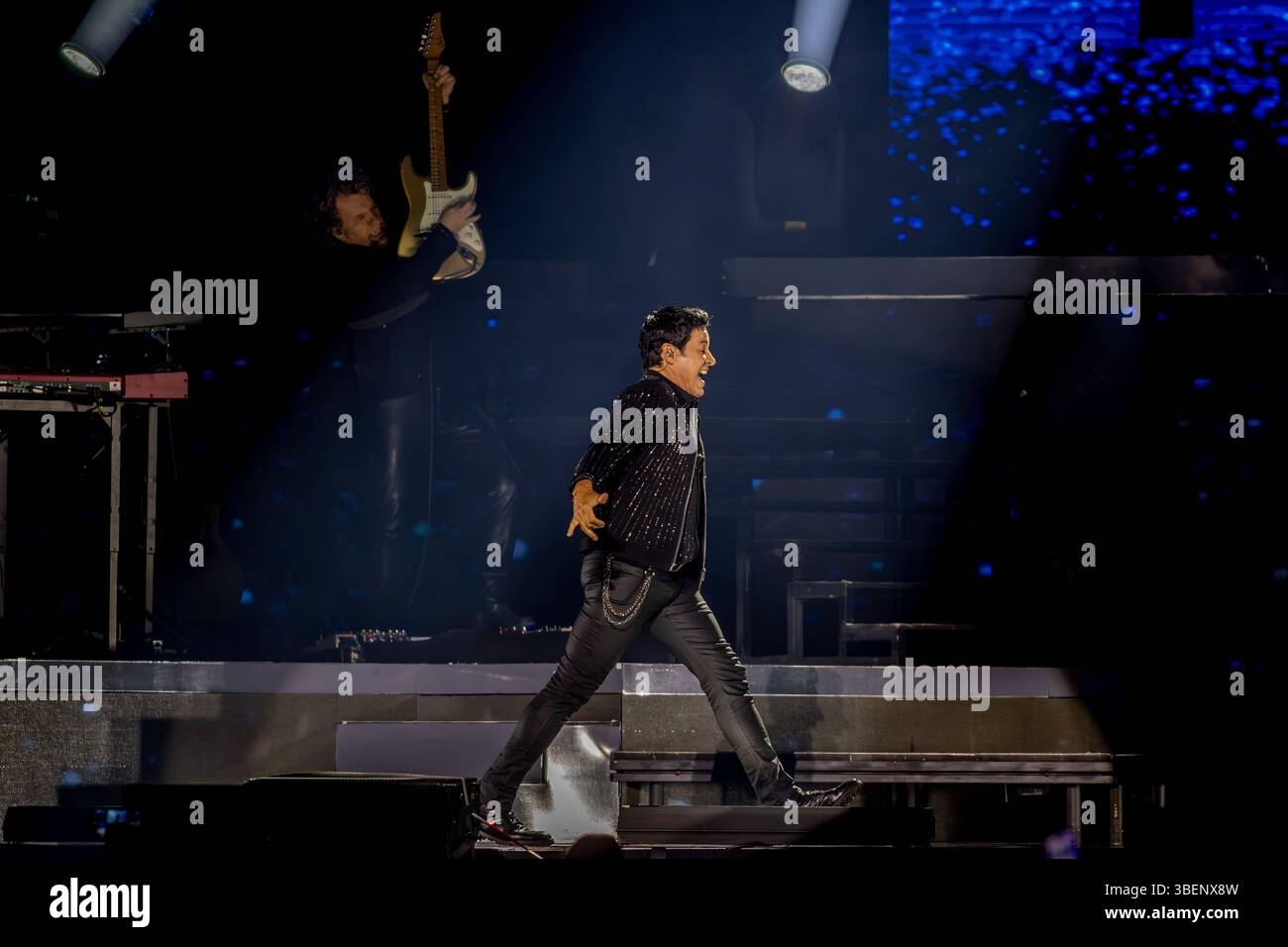 The singer Chayanne during his concert at the Movistar Arena, on May 29 ...