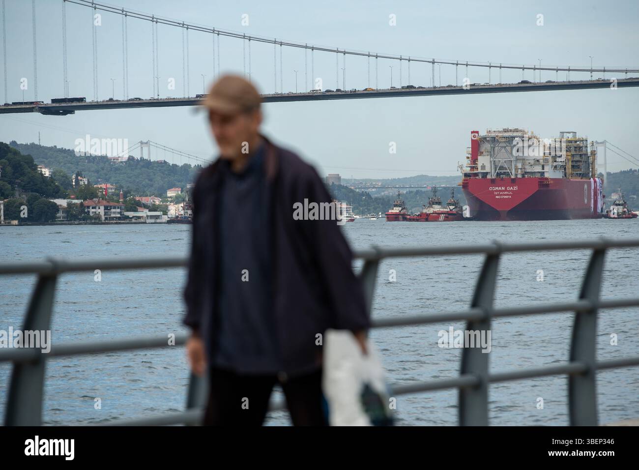 Istanbul, Turkey. 29th May, 2025. General view of ship passing through ...