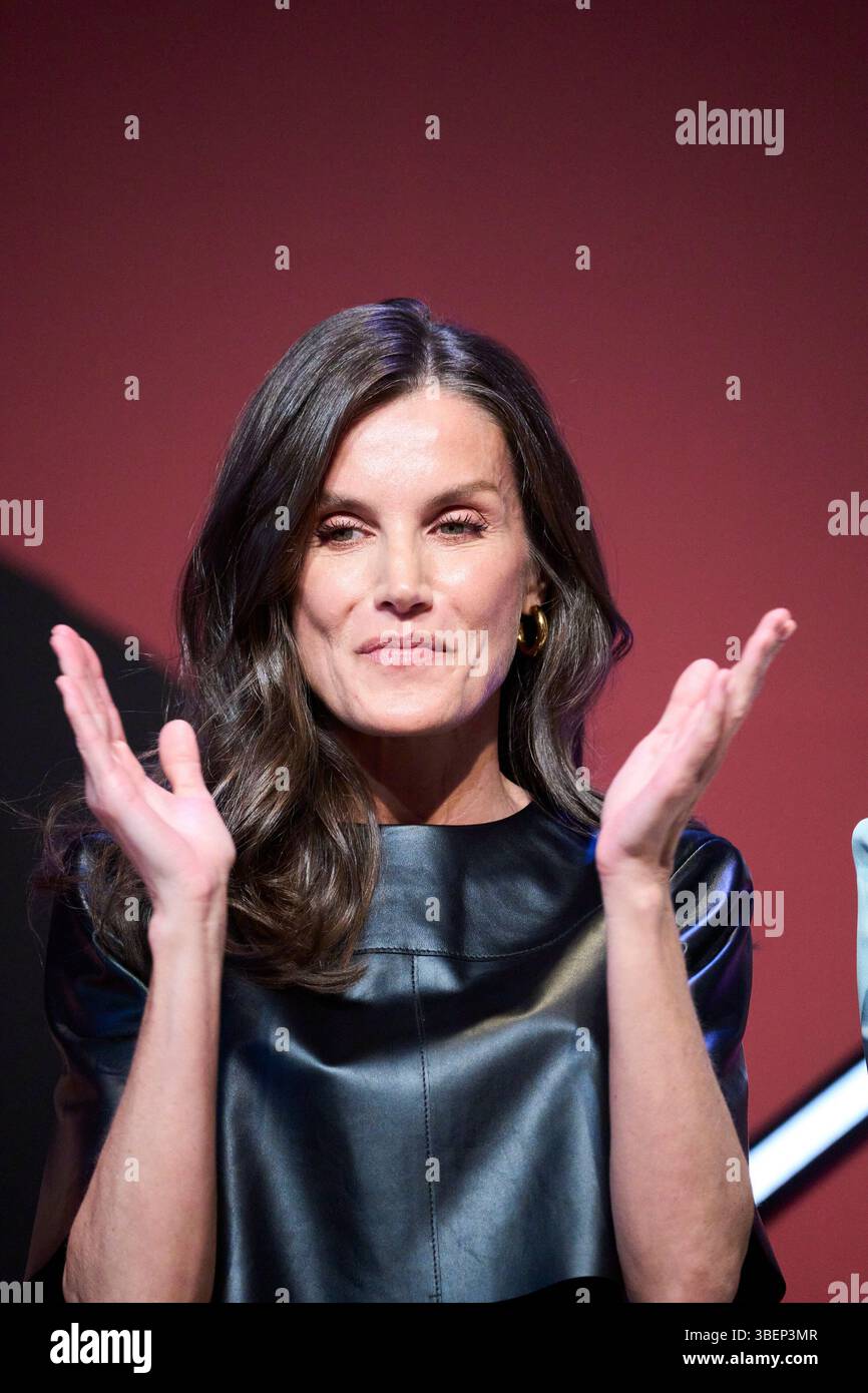 Queen Letizia of Spain attends National final of the Ibero-American scientific monologue 'Solo ...