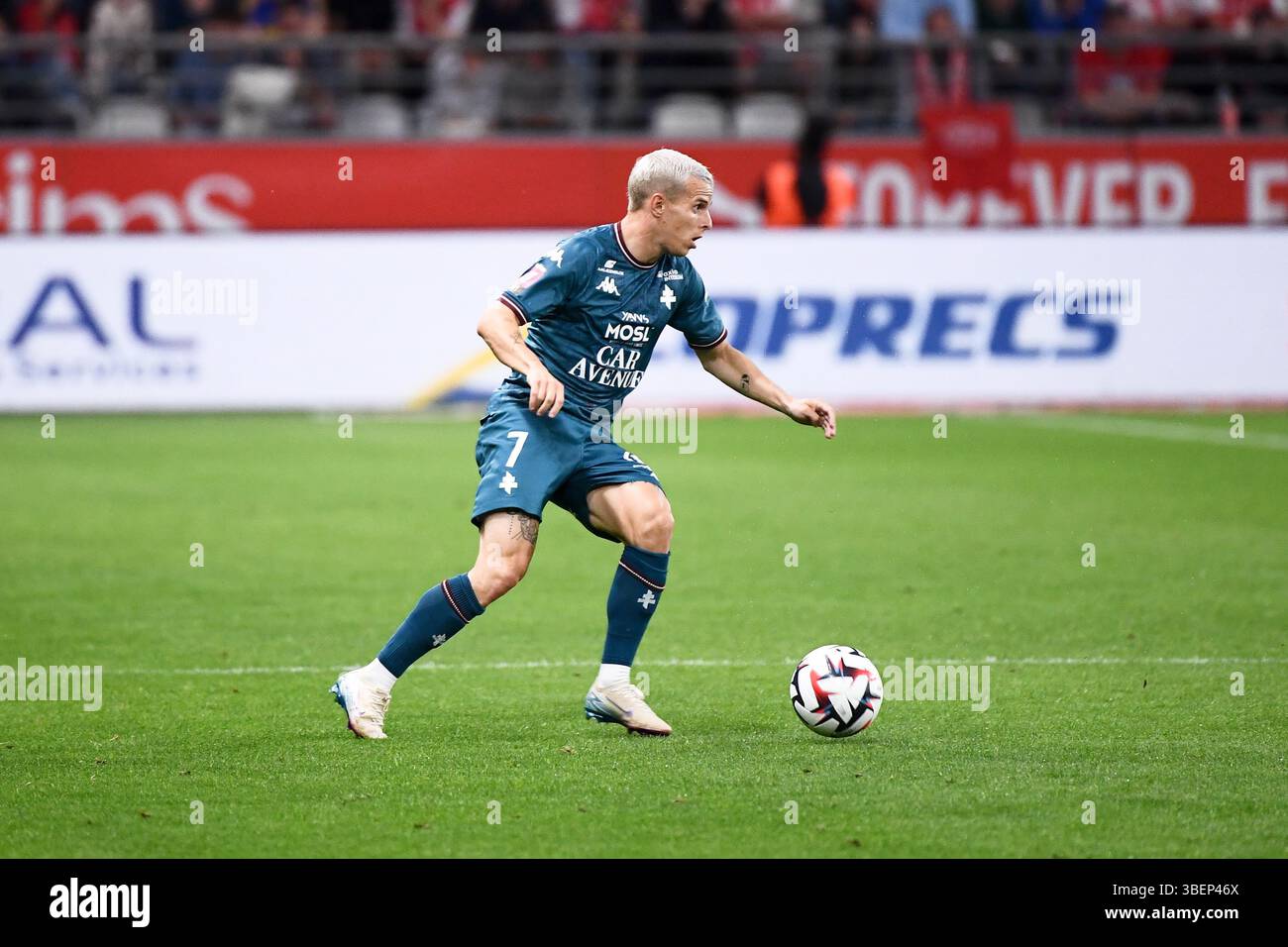 07 Gauthier HEIN (fcm) during the playoffs match between Reims and Metz ...