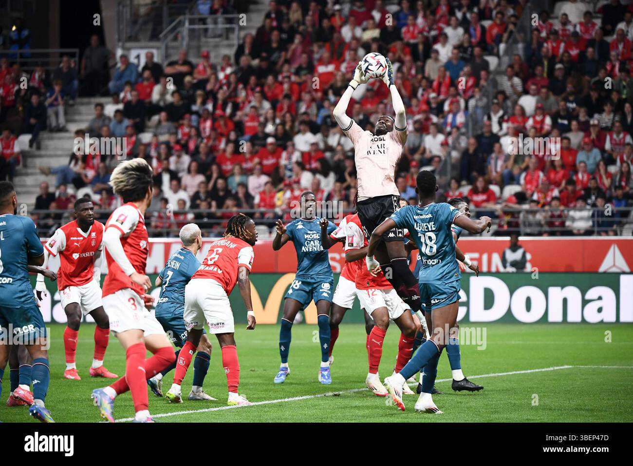 61 Pape Mamadou SY (fcm) during the playoffs match between Reims and ...
