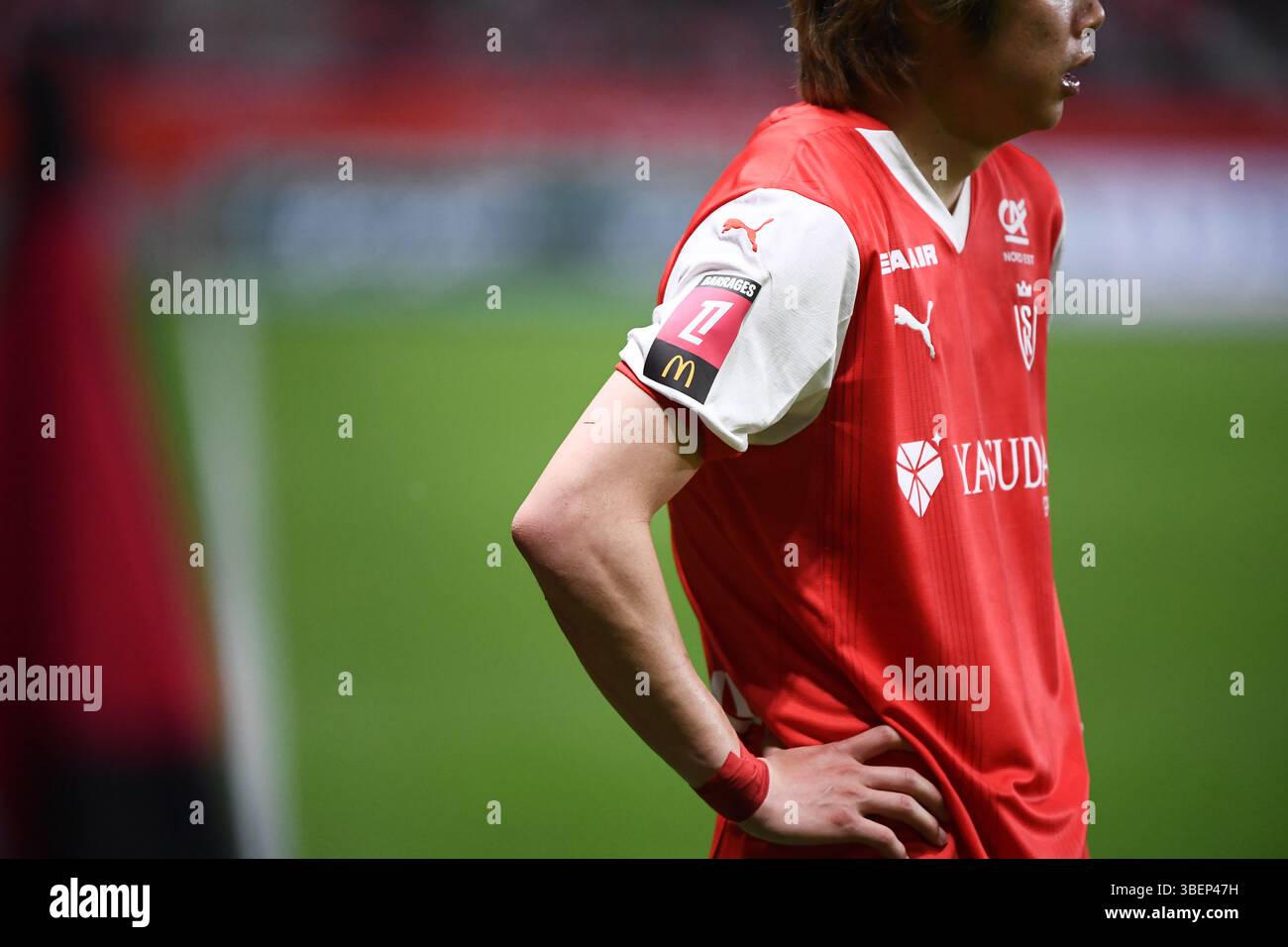 Illustration during the playoffs match between Reims and Metz at Stade ...