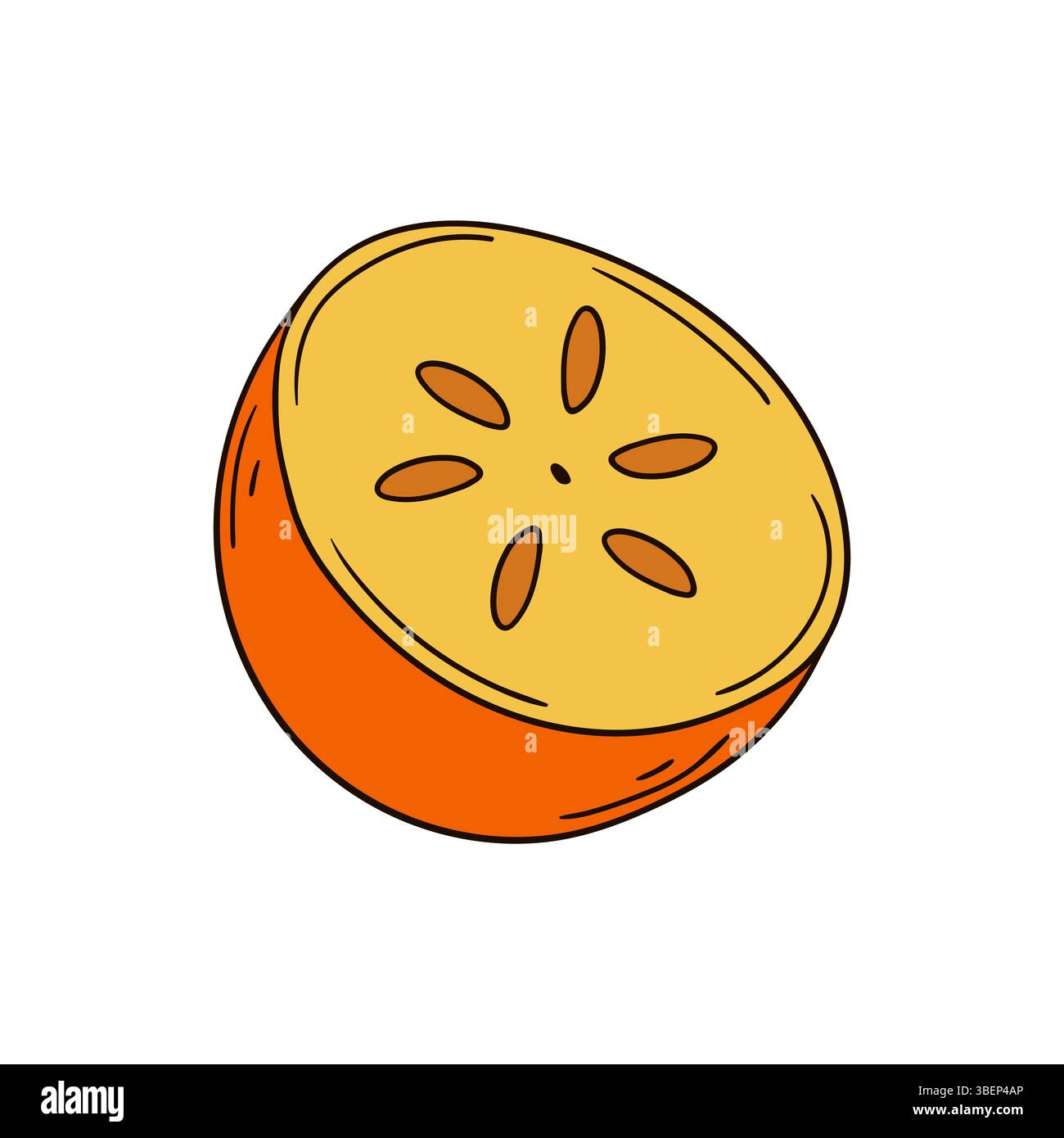 Cute fruit illustration in hand draw style. Design for postcards ...