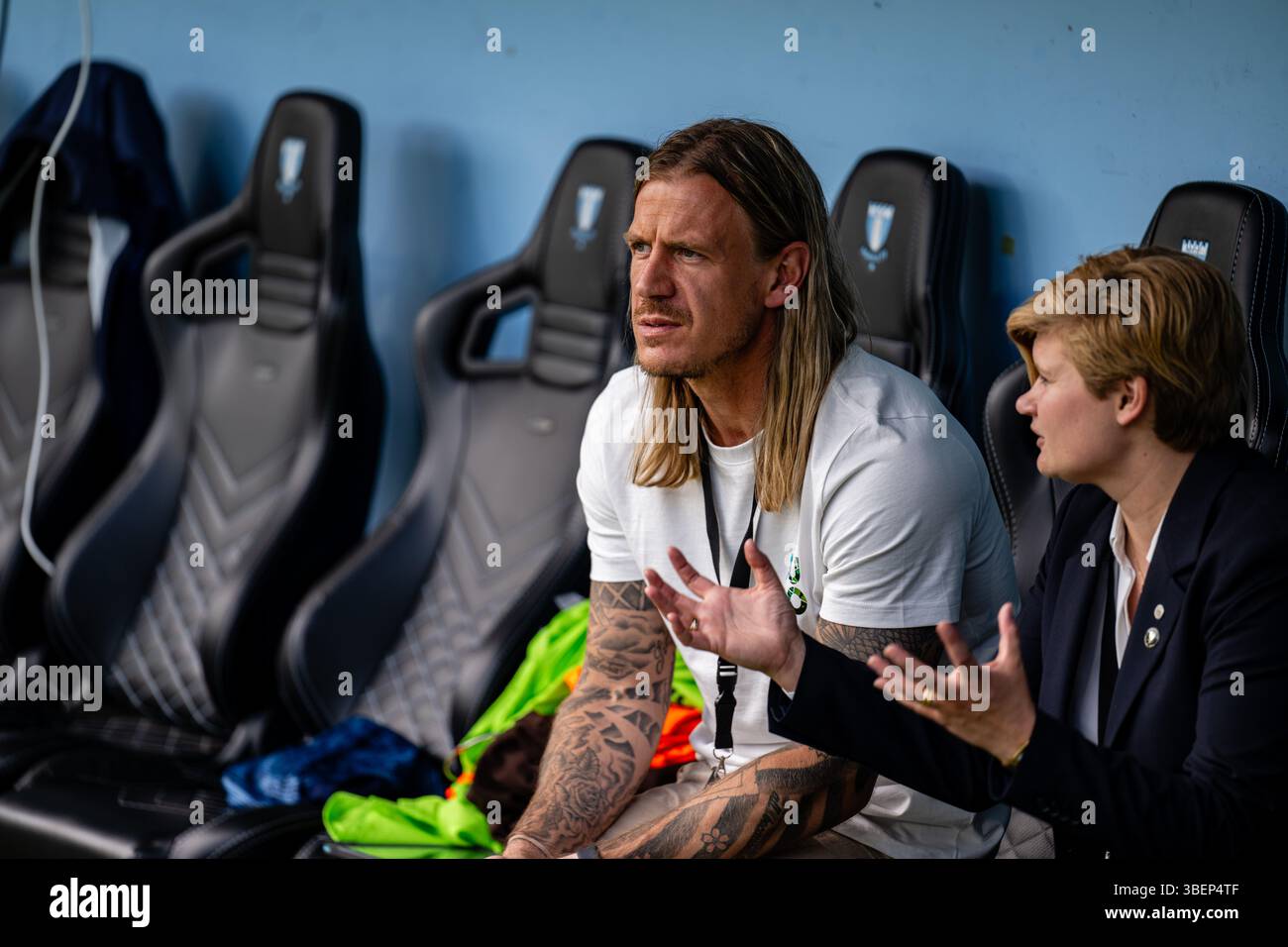 Malmo, Sweden. 29th May, 2025. Goalkeeper Johan Dahlin of Malmo FF seen ...