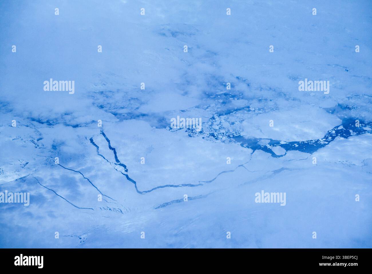 Aerial view of a glacial landscape in southeastern Greenland Stock ...