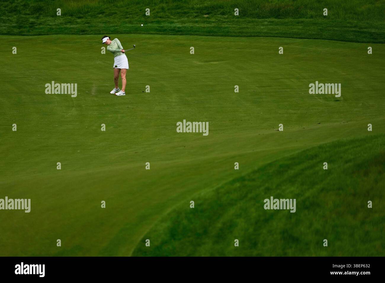 Gabriela Ruffels, of Australia, hits on the 12th hole during the first ...