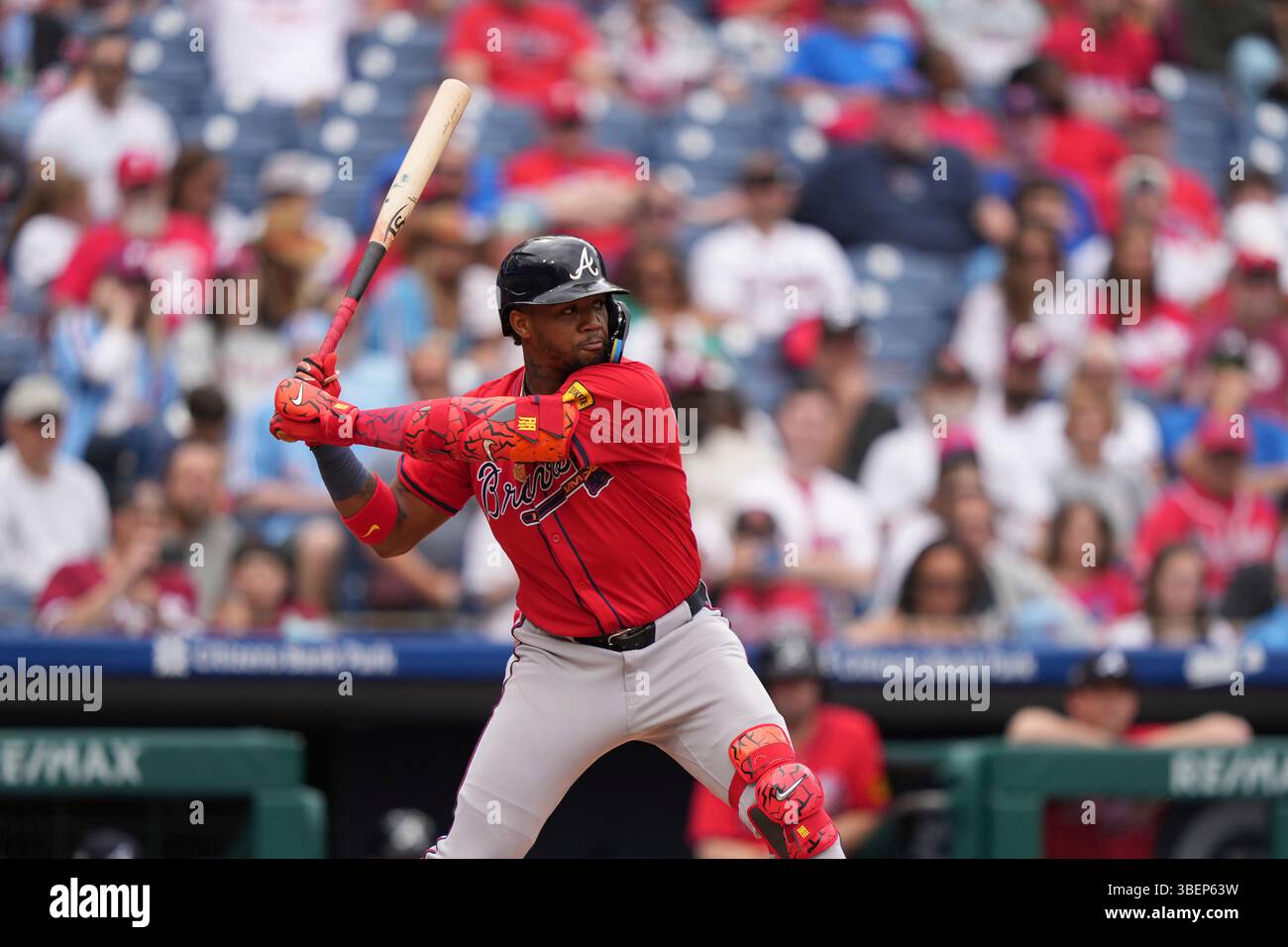 Atlanta Braves' Ronald Acuña Jr. plays during the first baseball game ...