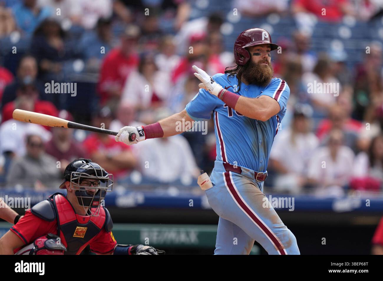 Philadelphia Phillies' Brandon Marsh plays during the first baseball ...