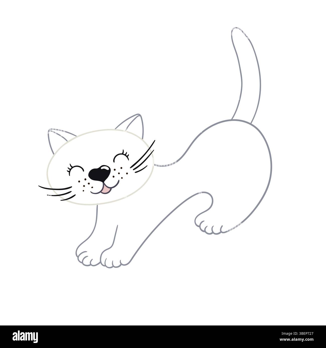 Cat lying color element Stock Vector Images - Alamy