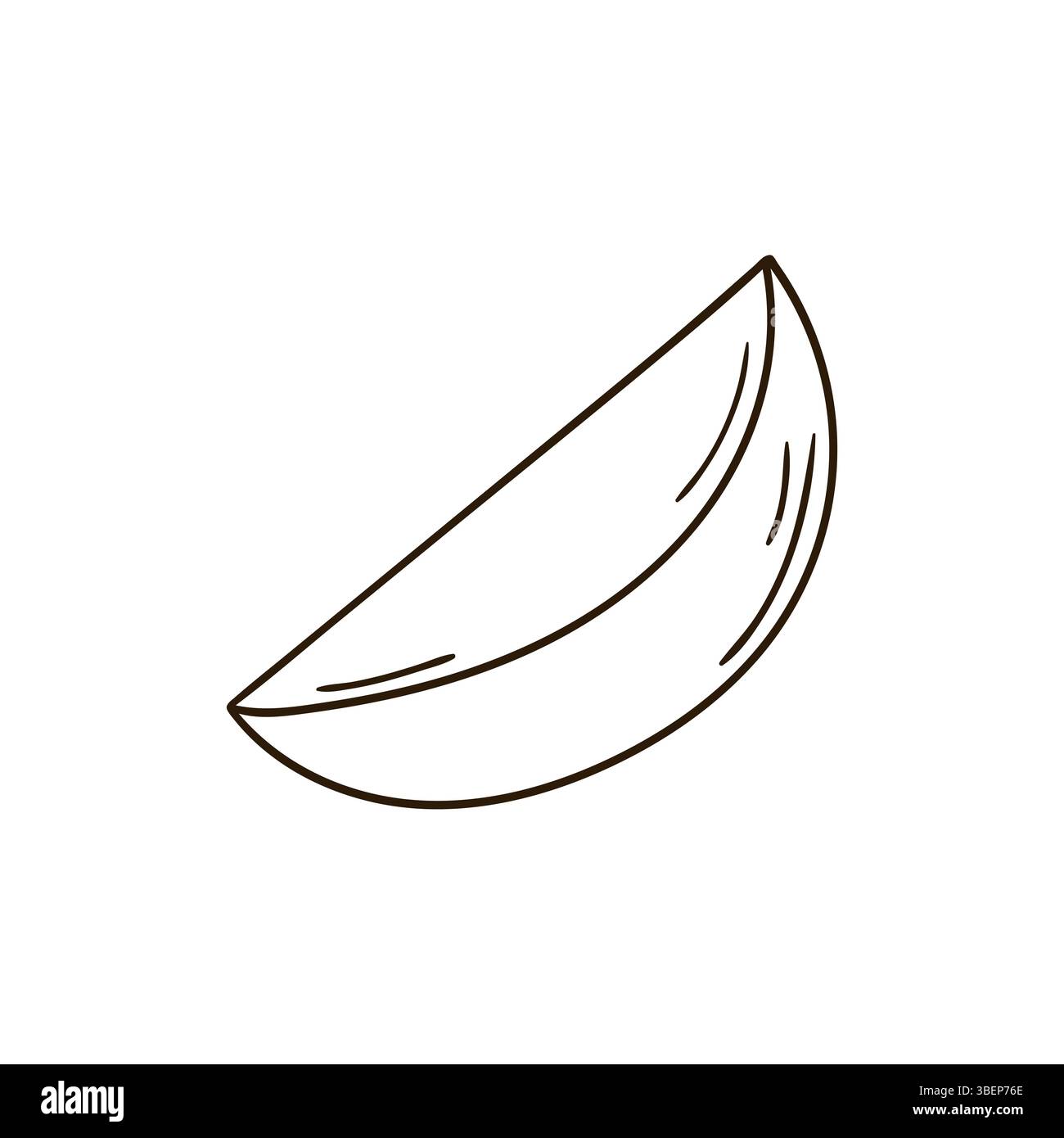 Cute fruit illustration in hand draw style. Apple icon on white ...