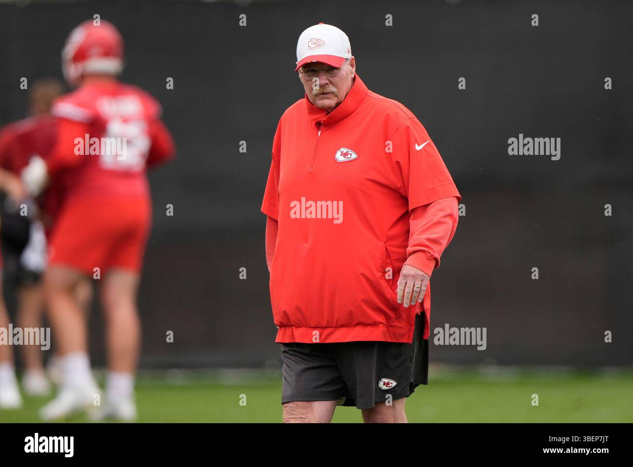 Kansas City Chiefs head coach Andy Reid watches a drill during the NFL ...