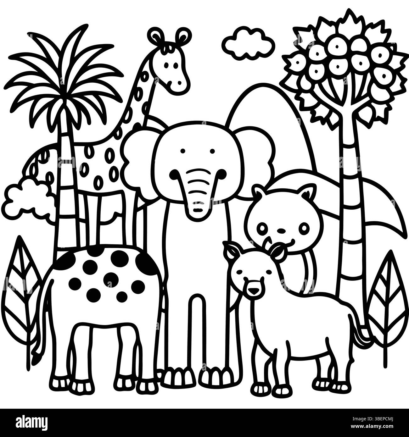 Safari animals clipart hi-res stock photography and images - Alamy