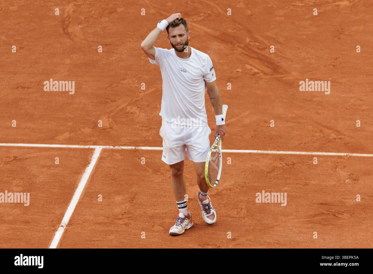 Corentin Moutet of France during the Roland-Garros 2025, French Open, Grand Slam tennis ...