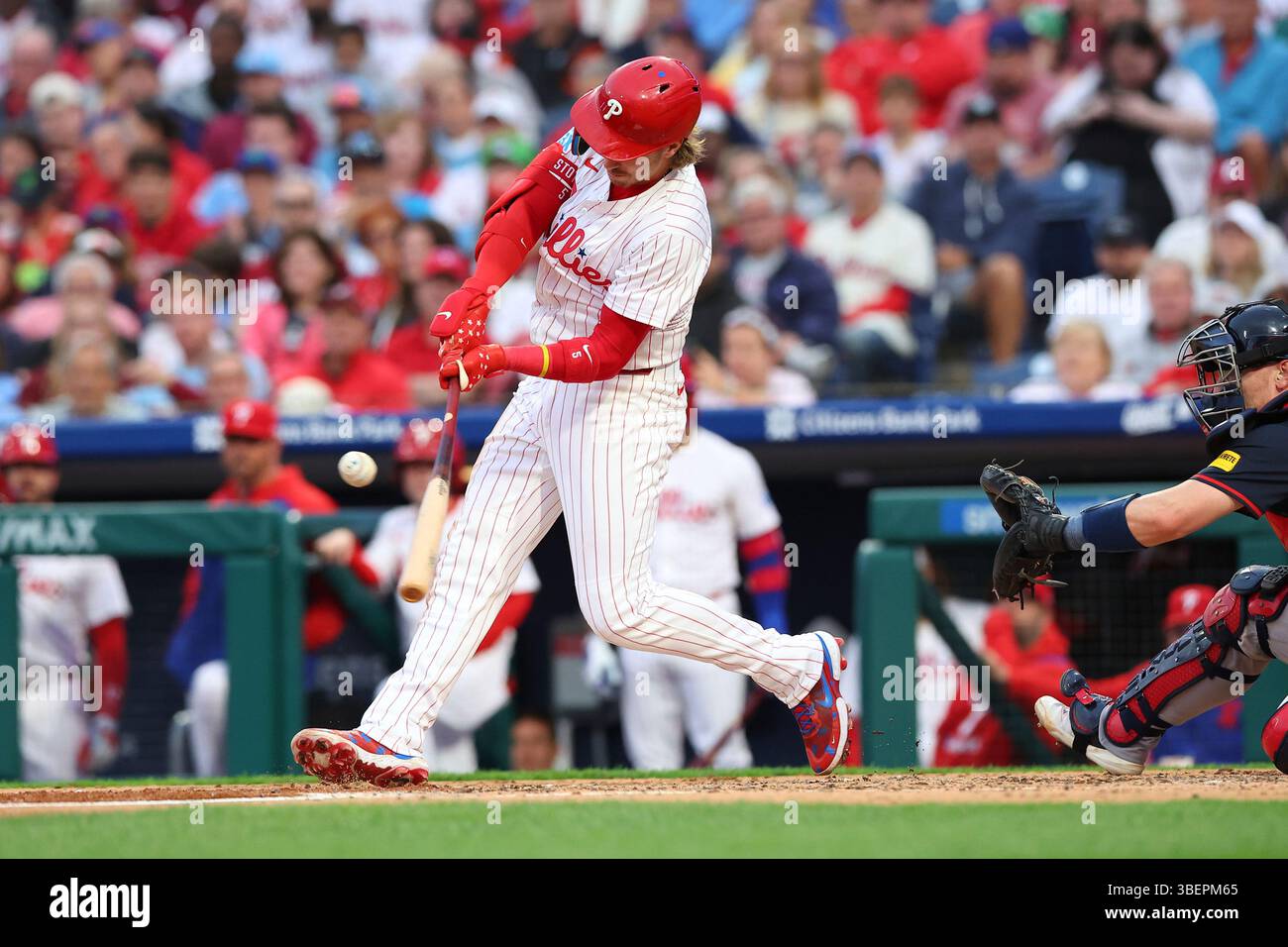 PHILADELPHIA, PA - MAY 27: Bryson Stott #5 of the Philadelphia Phillies ...