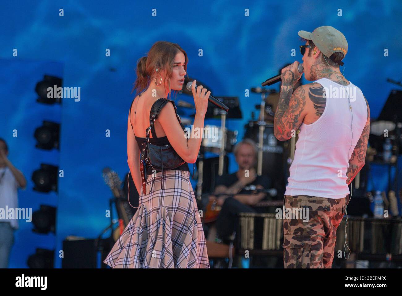 News - Radio Italia live concert, rehearsals Fedez and Clara Soccini ...