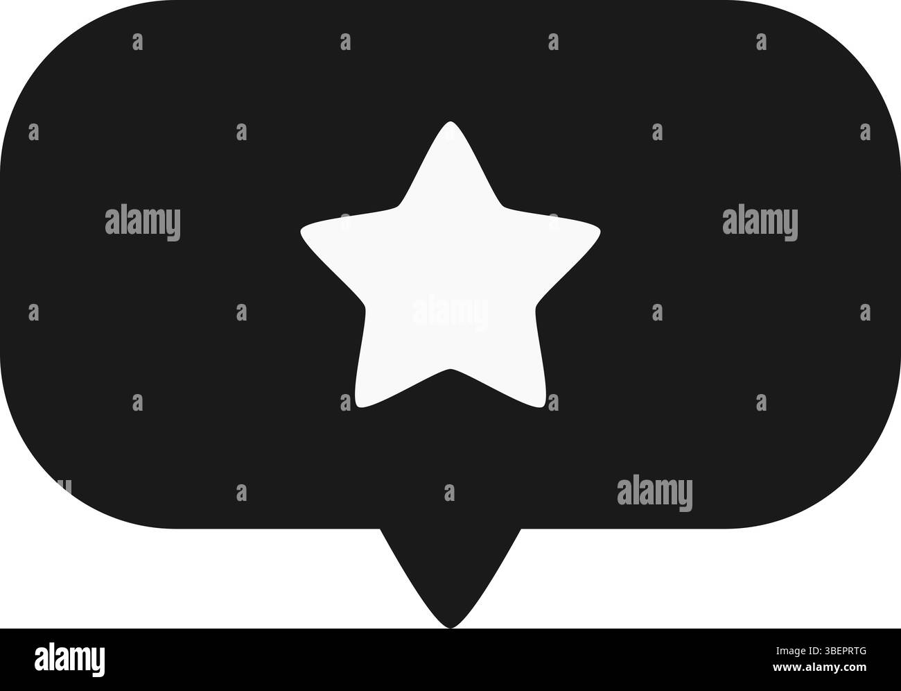Dark Balloon Rating Icon with Single Star Stock Vector Image & Art - Alamy