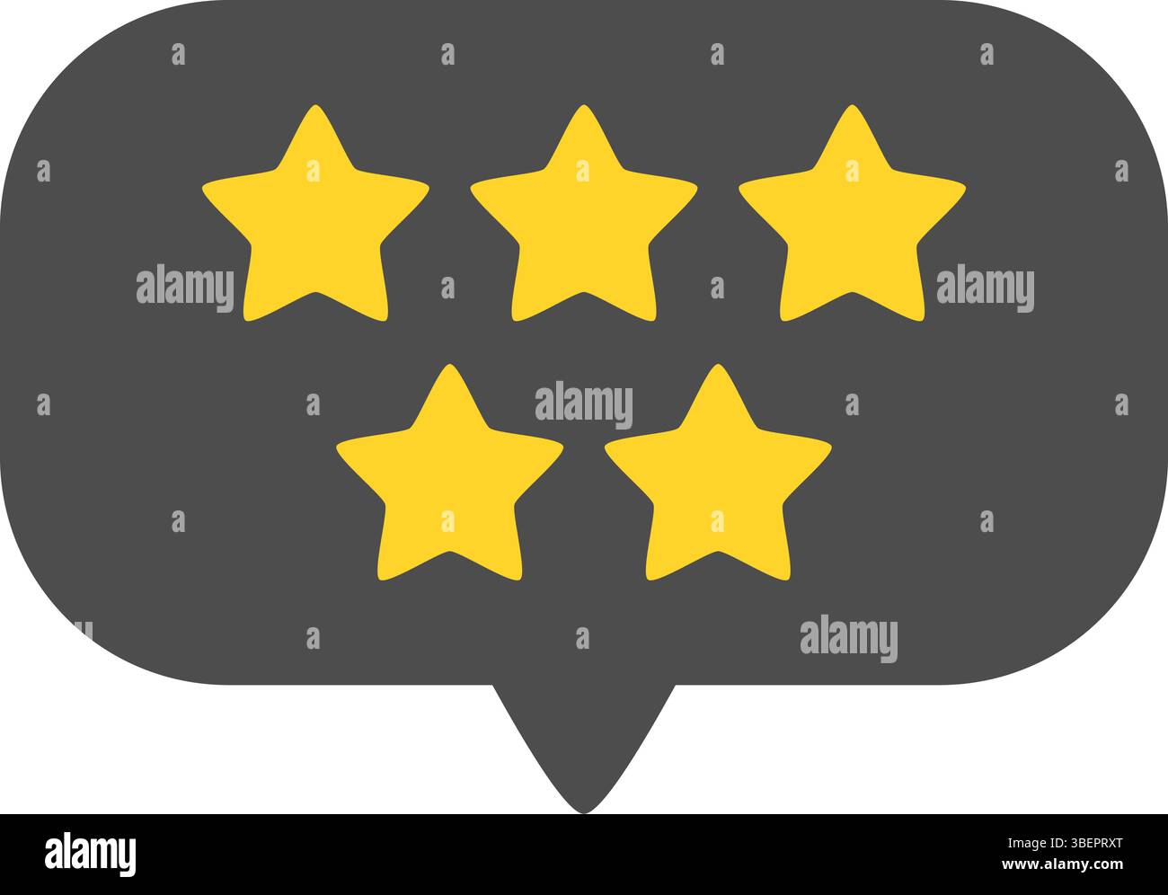 Dark Balloon Icon Featuring Five-Star Rating Stock Vector Image & Art ...