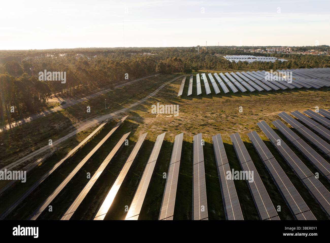 Multiple solar panels installed in hi-res stock photography and images ...