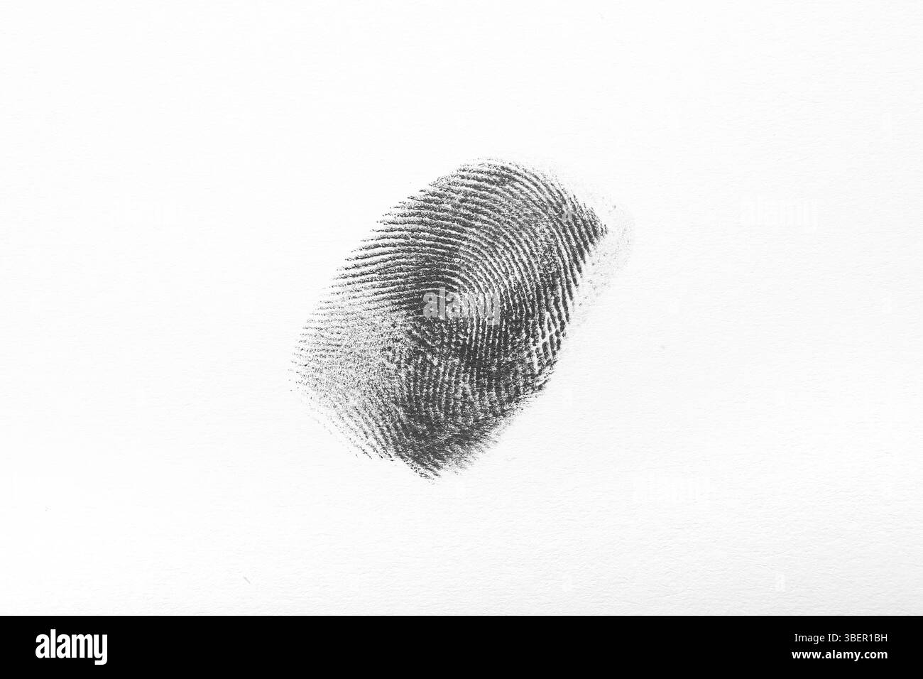 Finger print biometric scanning identification Black and White Stock ...