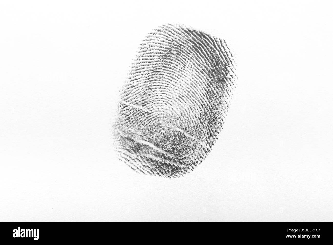 Finger print biometric scanning identification Black and White Stock ...