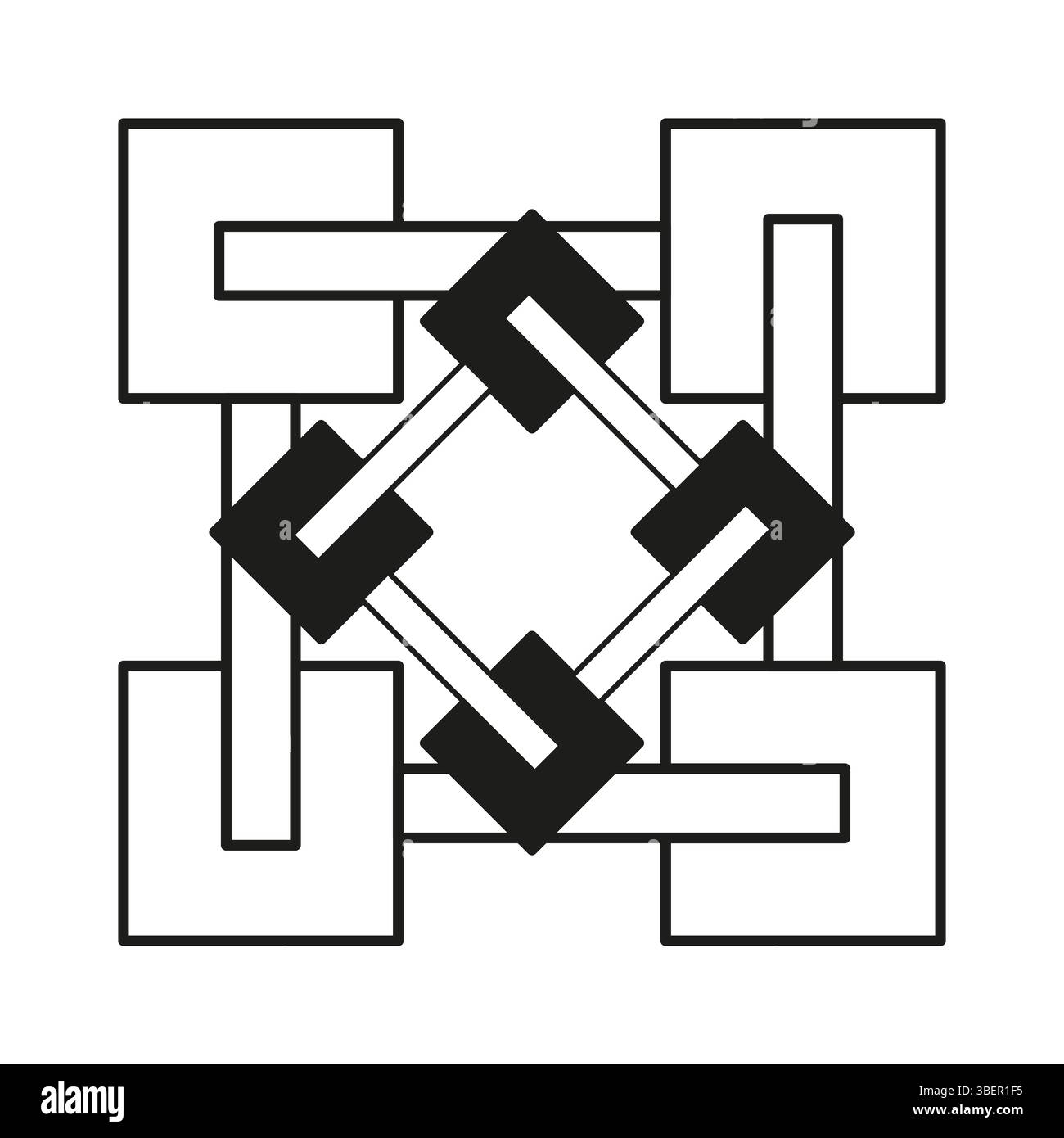 Symmetrical architectural layout Stock Vector Images - Alamy