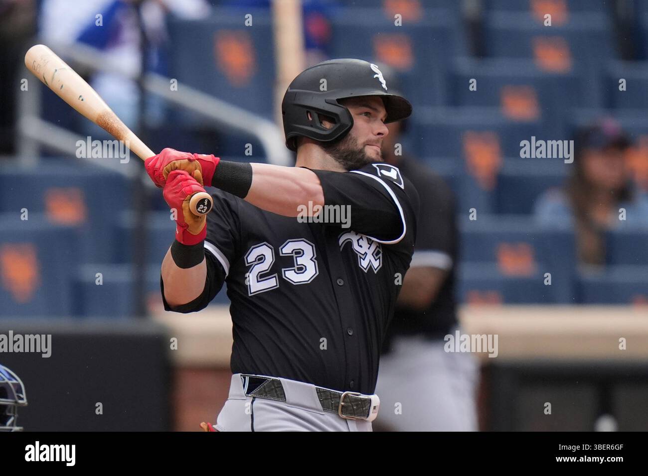 Chicago White Sox's Andrew Benintendi (23) of a baseball game against ...