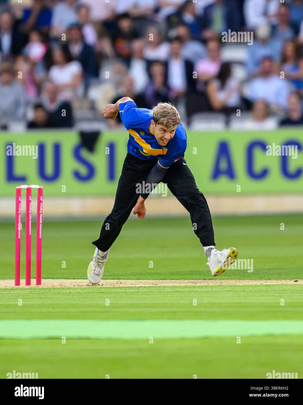 LONDON, UNITED KINGDOM. May 29: Brad Currie of Sussex Cricket Club in ...