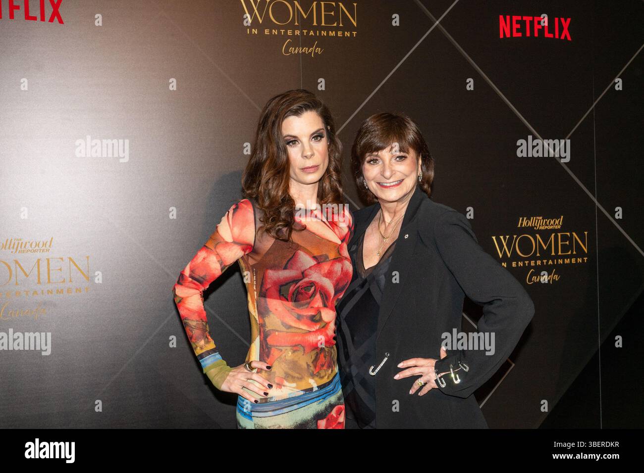 Meredith MacNeill, left, and Jeanne Beker are pictured at The Hollywood ...
