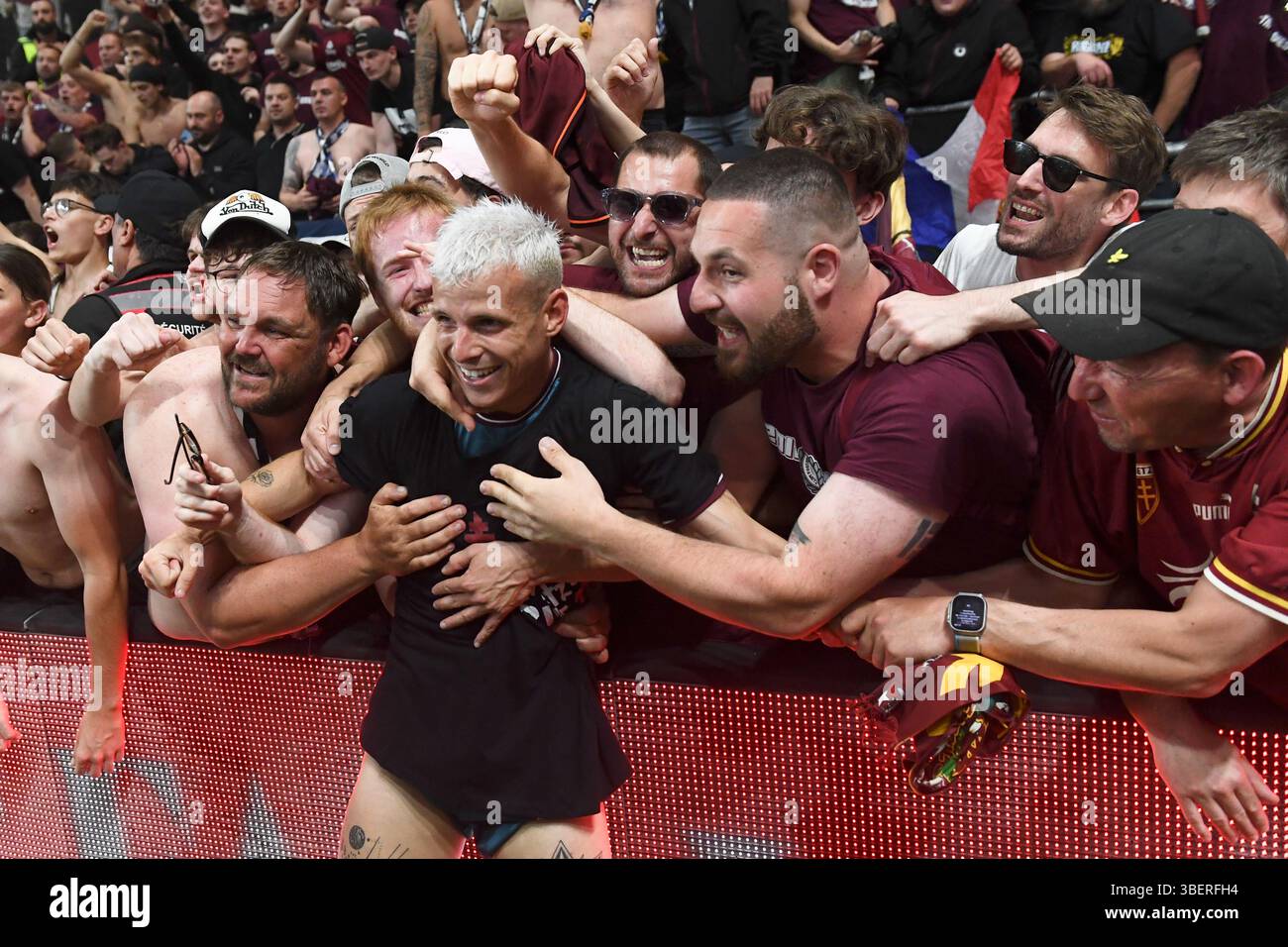 07 Gauthier HEIN (fcm) during the playoffs match between Reims and Metz ...