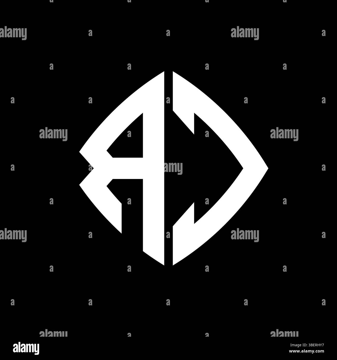 RC Logo initial monogram with geometric modern rectangle rounded style ...