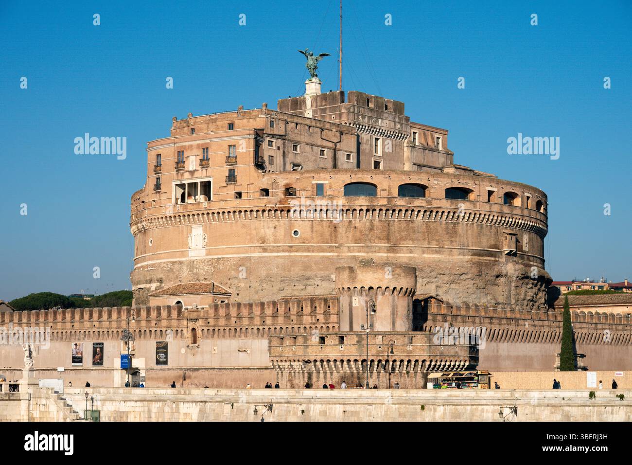 Castel Sant'Angelo, also known as the Mausoleum of Hadrian in Rome ...