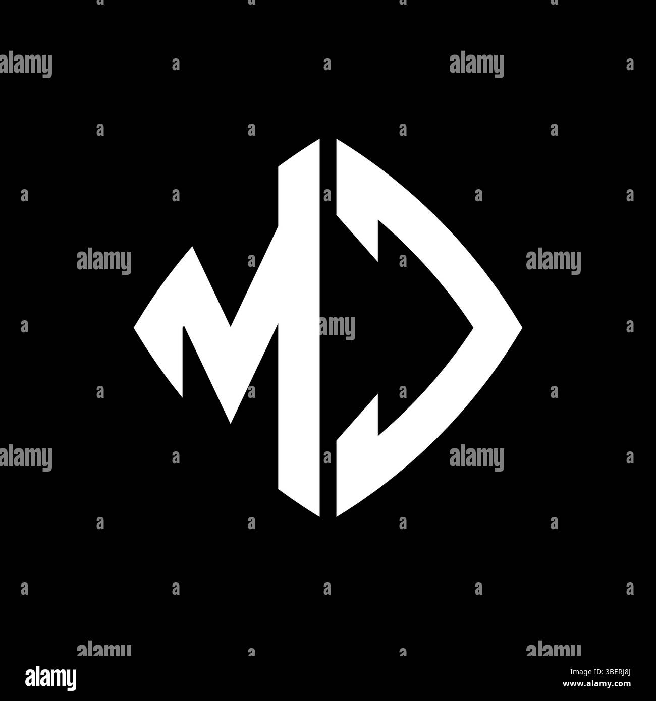 MC Logo initial monogram with geometric modern rectangle rounded style ...