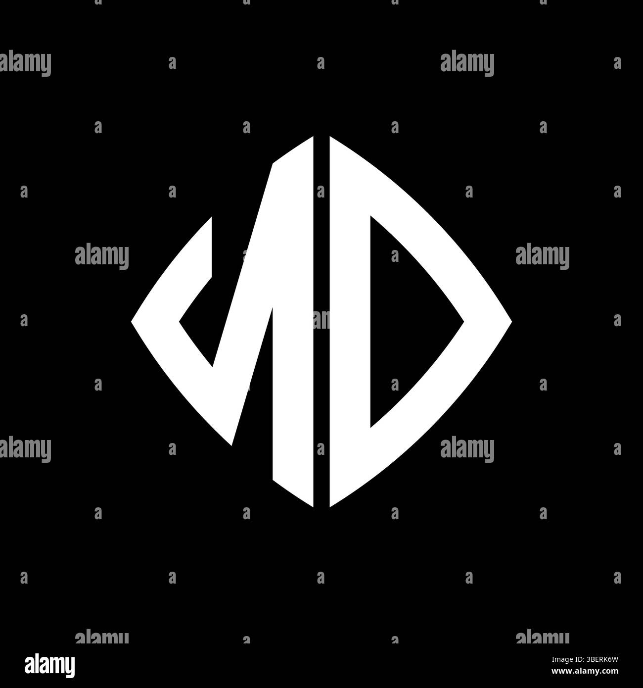 ND Logo initial monogram with geometric modern rectangle rounded style ...