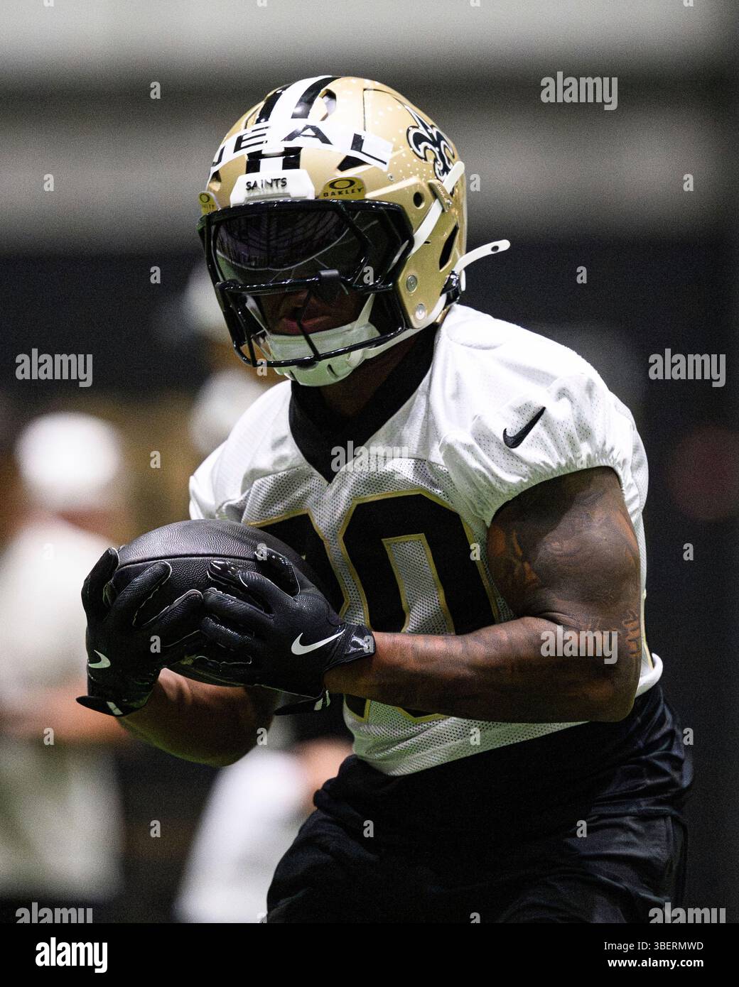 New Orleans Saints running back Devin Neal (30) during an NFL OTA ...