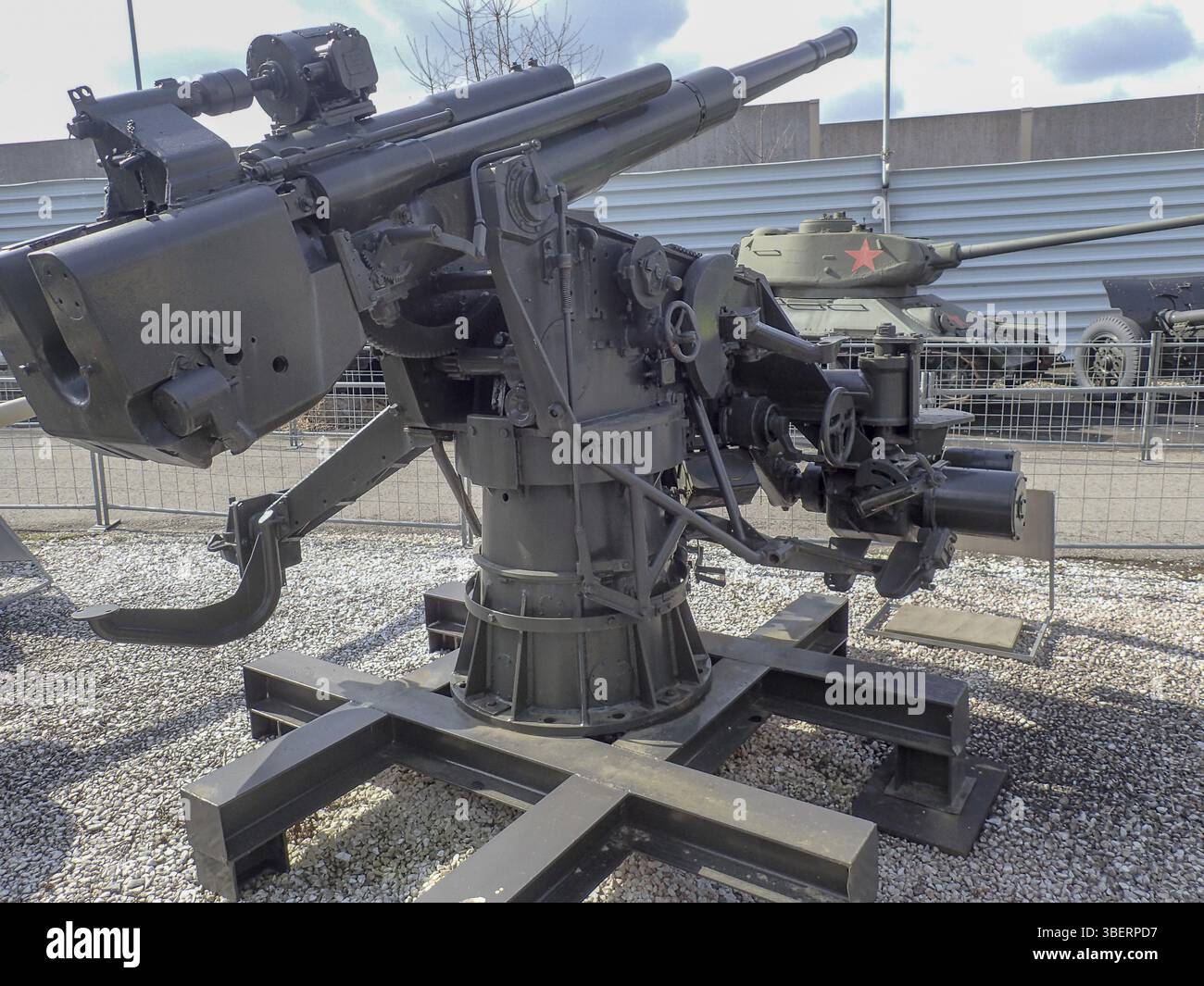 An aviator defence cannon from the world war Stock Photo - Alamy