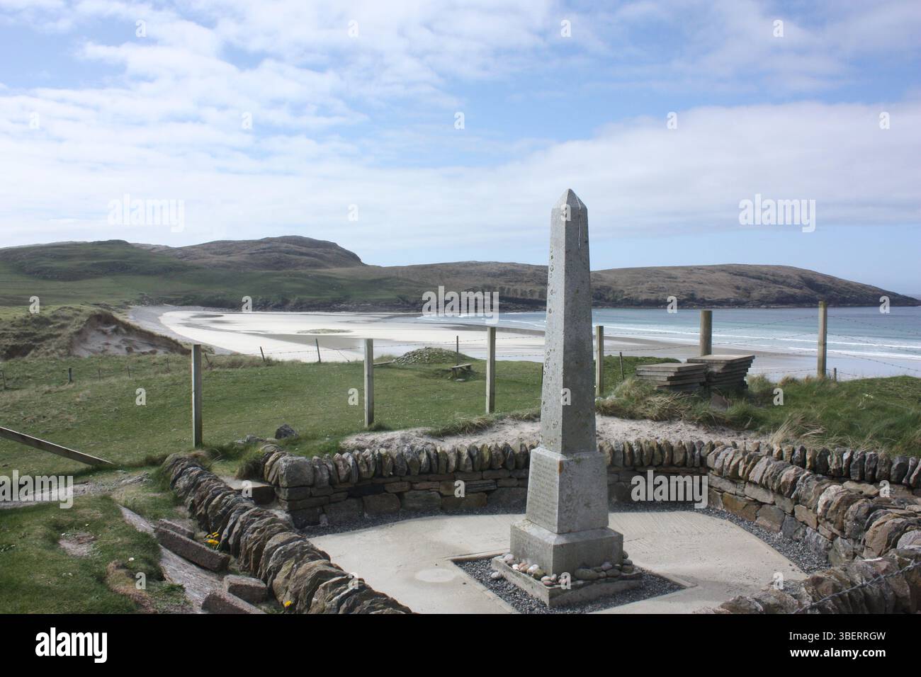Vatersay, Scotland - the Annie Jane memorial by Traigh Shiar beach ...
